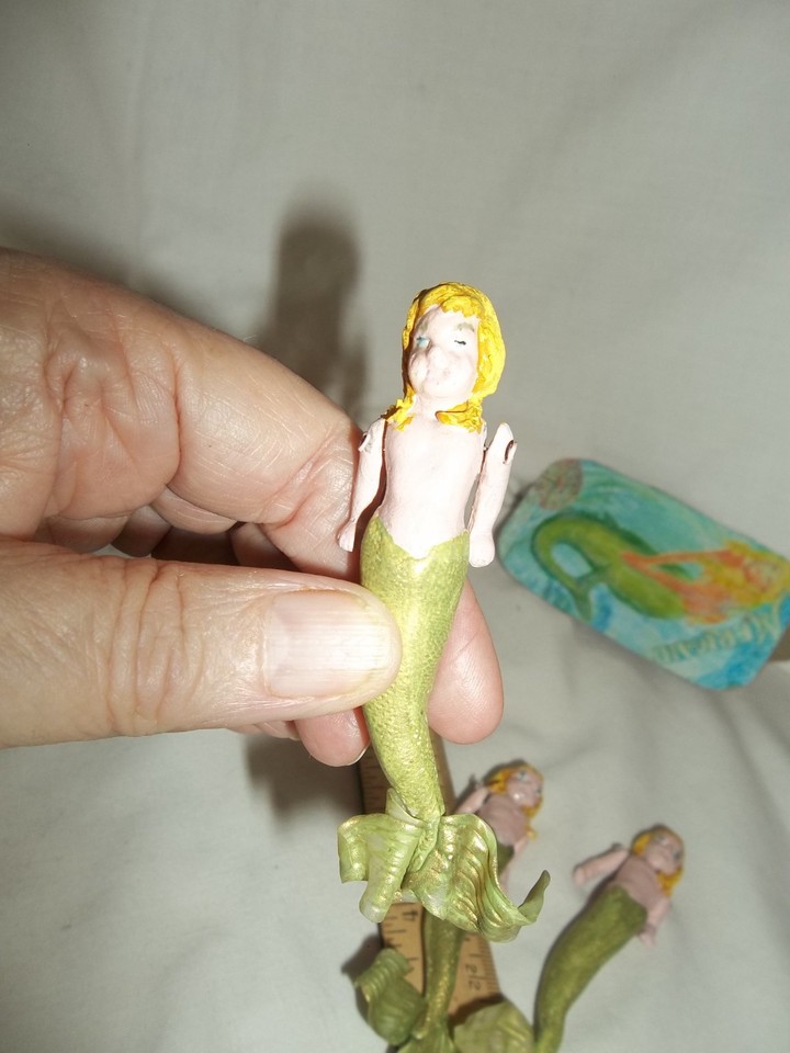3 Antique German Bisque Dolls Canned Mermaids Artist Altered OOAK | eBay