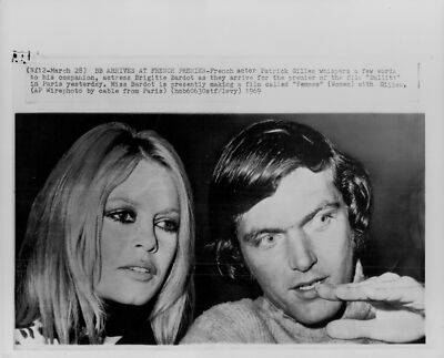 1969 Patrick Gilles & Beauty Brigitte Bardot Wire Photo | eBay