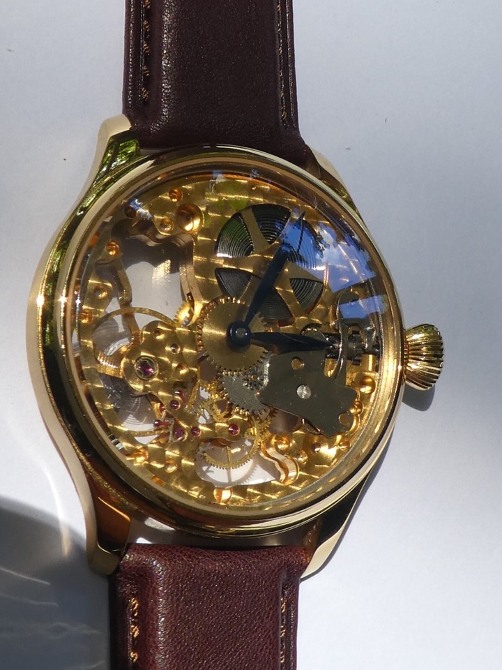Swiss Made Unitas 6498-S Skeleton Wristwatch | eBay