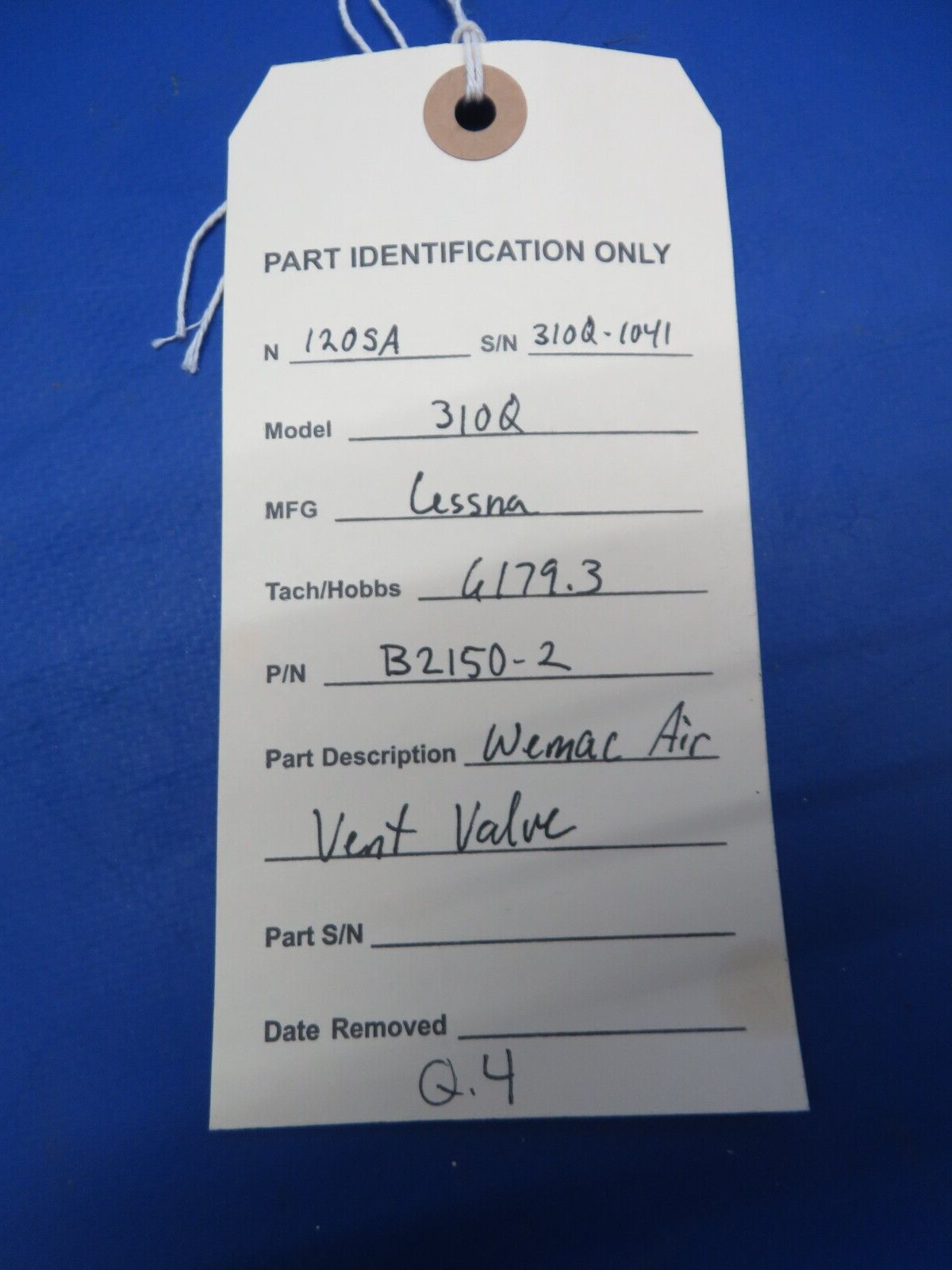 Cessna 310 / 310Q Wemac Air Vent Value P/N B2150-2 (0823-788) | eBay