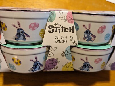 Disney Stitch Easter 4 Baking Ramekins Set | eBay
