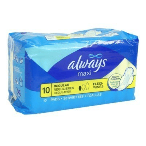 Always Maxi Pads, 8 Hour Protection – 150 Pads Total (15 Packs of 10 ...