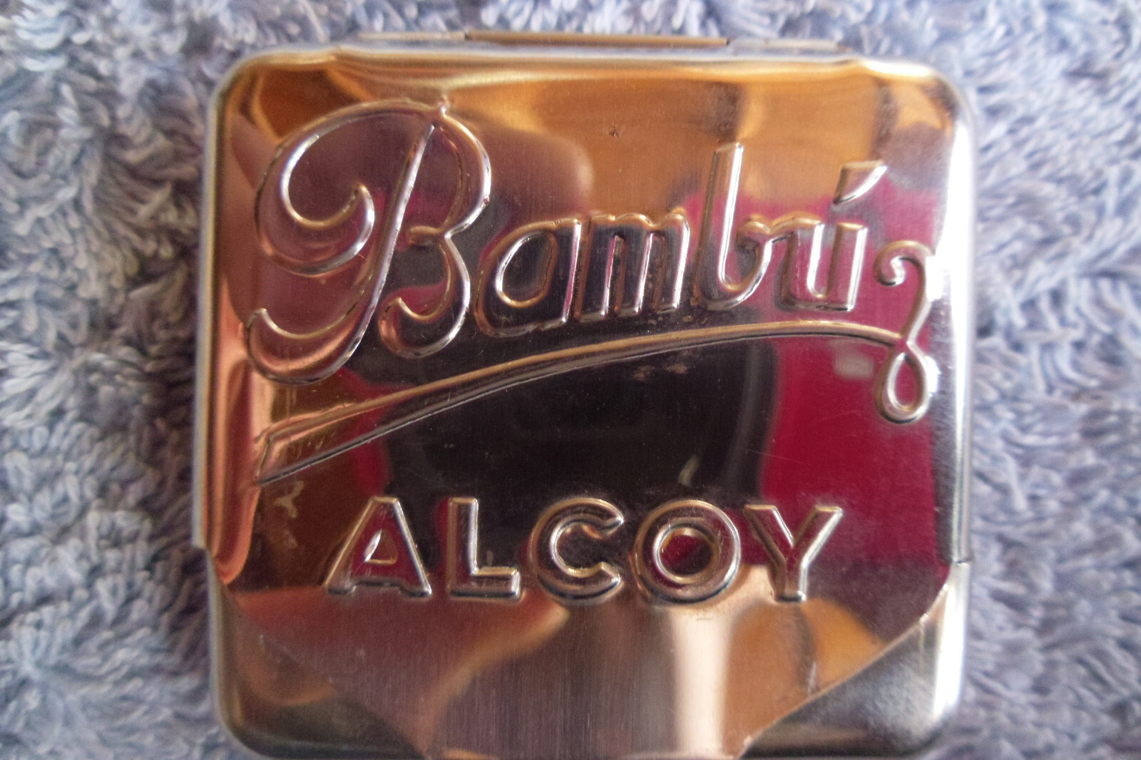 NEW VINTAGE BAMBU ALCOY METAL CASE, fits: FRENCH SQUARE / MODIANO ...
