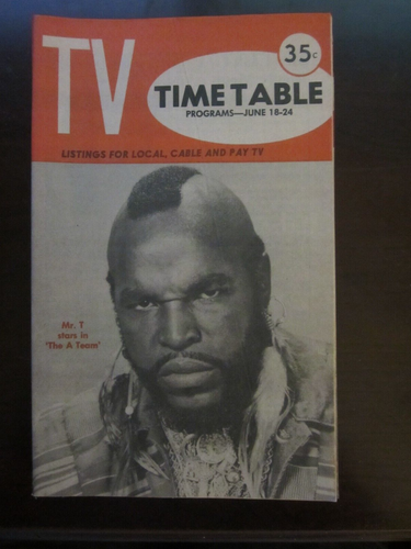 TV Guide Time Table Regional June 1983 Mr. T The A-Team BA Baracus | eBay