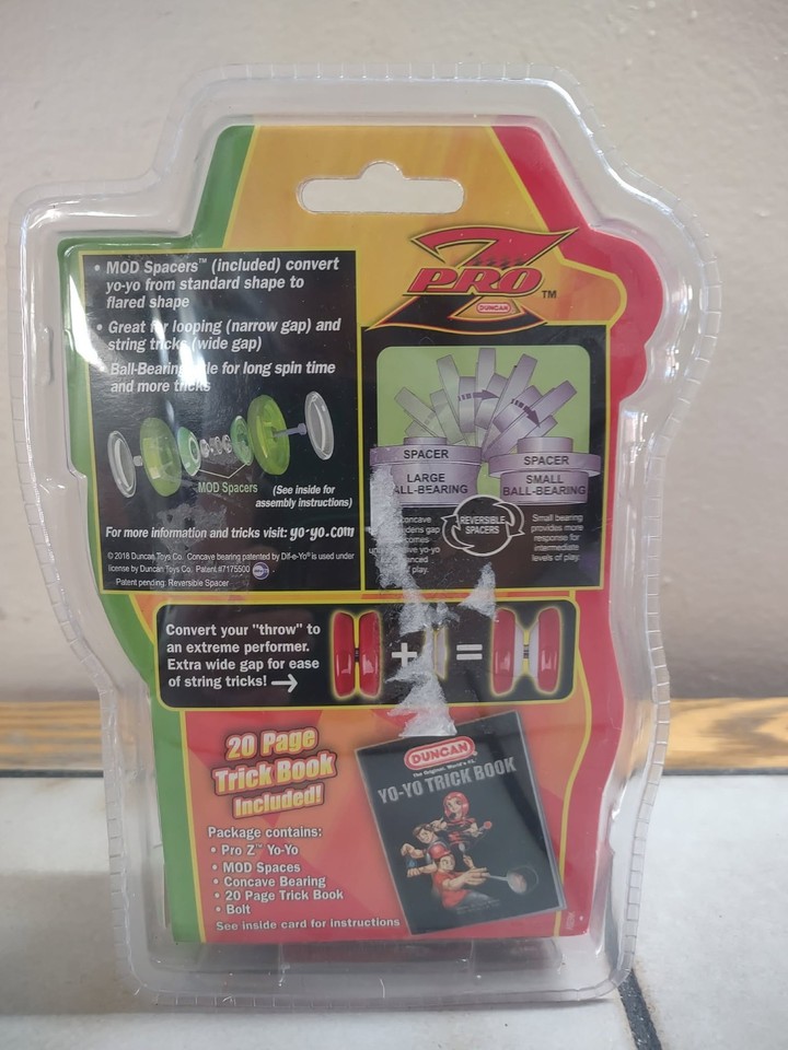 Duncan Pro Z Red+White Yo-Yo with Mod Spacers and Trick Book | eBay