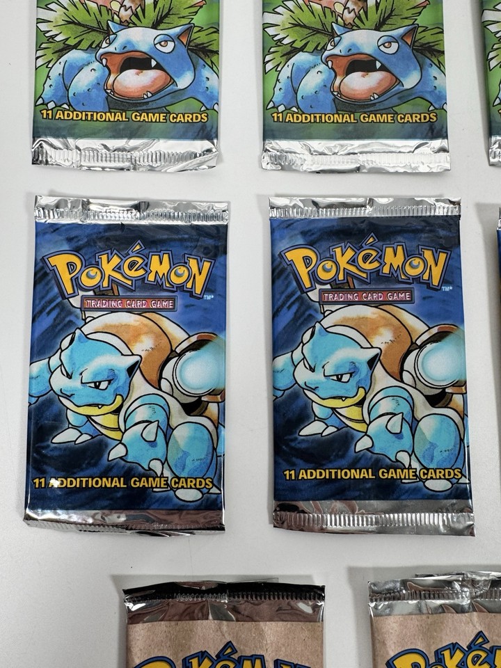 11 Pokémon Empty Booster Packs WOTC Base Set 1st Edition Fossil Jungle ...