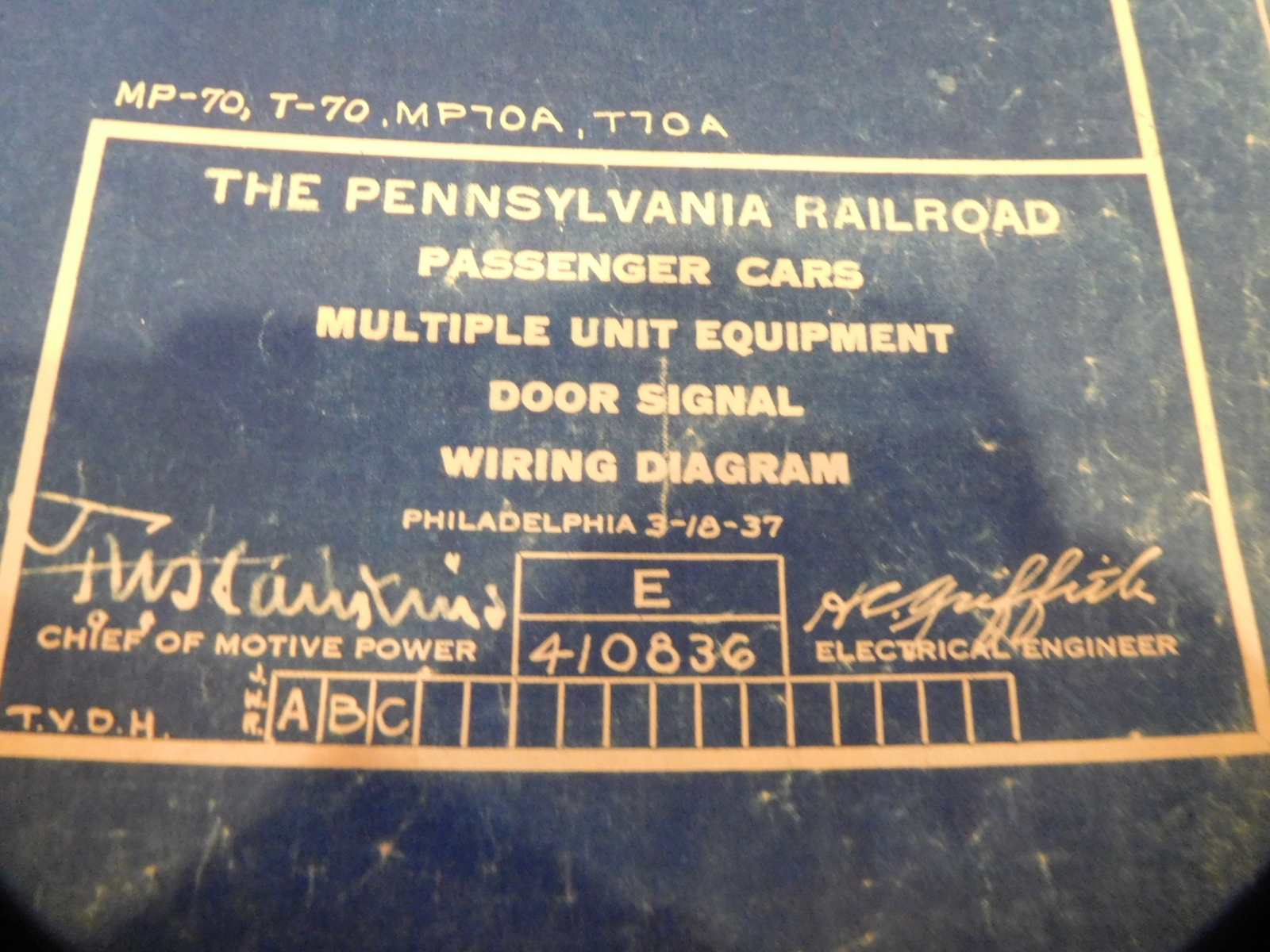 Blueprint PRR Passenger Cars, Multiple Unit Equipment, Door | eBay