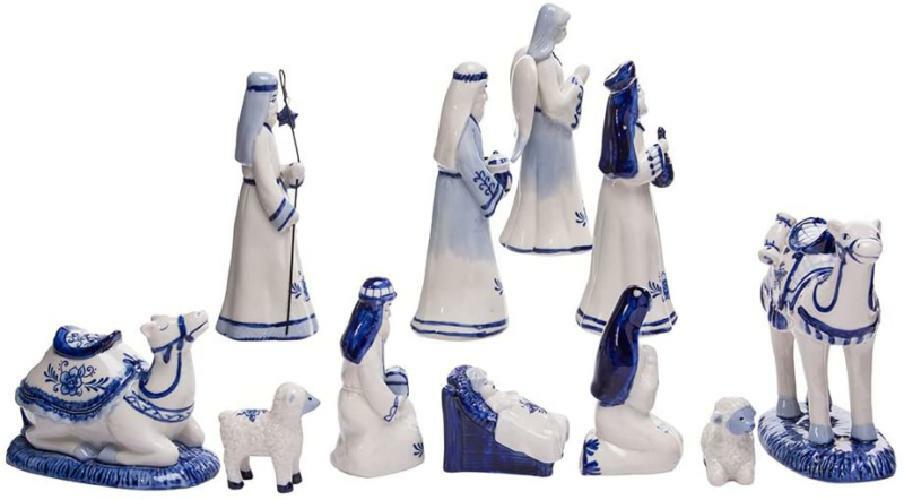 Porcelain Delft Blue Nativity Set 1.97-Inch by 6.7-Inch 11-Pieces | eBay