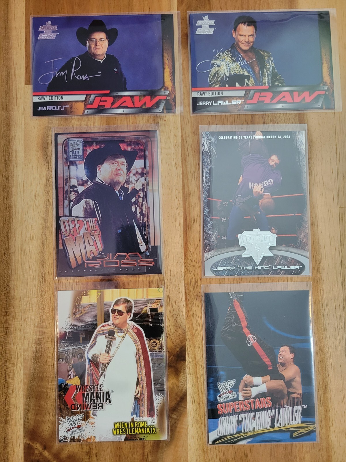 WWE Jim Ross and Jerry "The King" Lawler 2001-2004 Fleer Card Lot of 6 ...