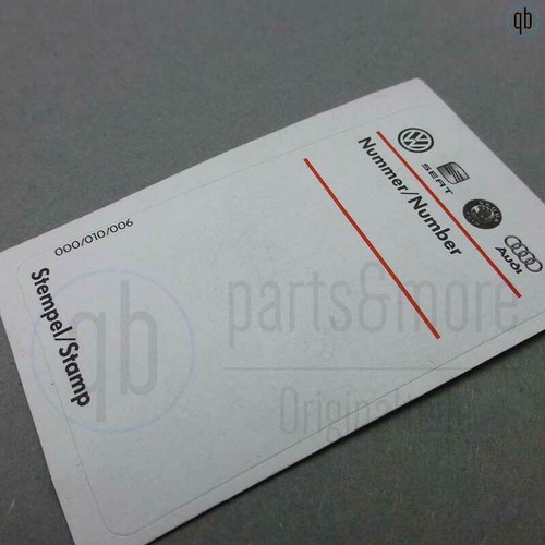 5x Original Volkswagen Aufkleber Hinweisschild 000010006 | eBay.de