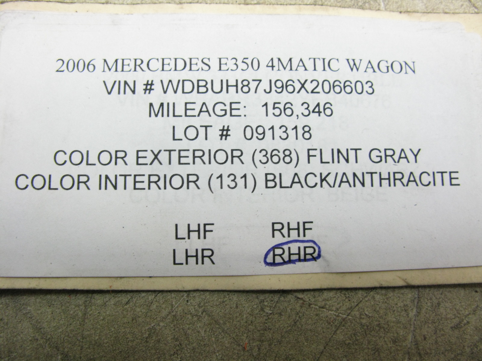 WAGON 03-09 MERCEDES W211 E55 E500 E320 GLASS DOOR WINDOW PASSENGER ...