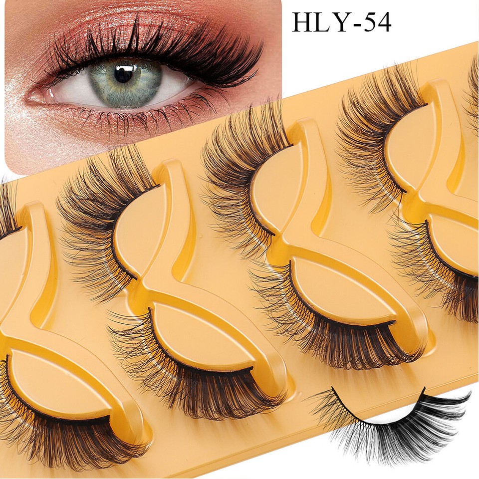 Fox Eye Lashes Natural Look Spiky False Eyelashes Manga Cat Eye Lashes ...