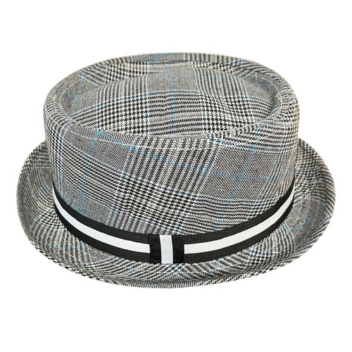 Grey Rude Boy Ska Pork pie Hat with contrasting ribbon band detail ...
