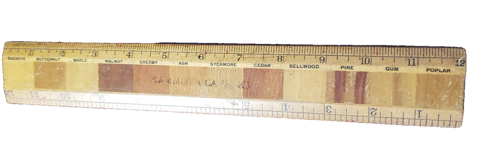Wood 12 In Ruler Rule Vintage Advertising Souvenir Samples Hardwood ...