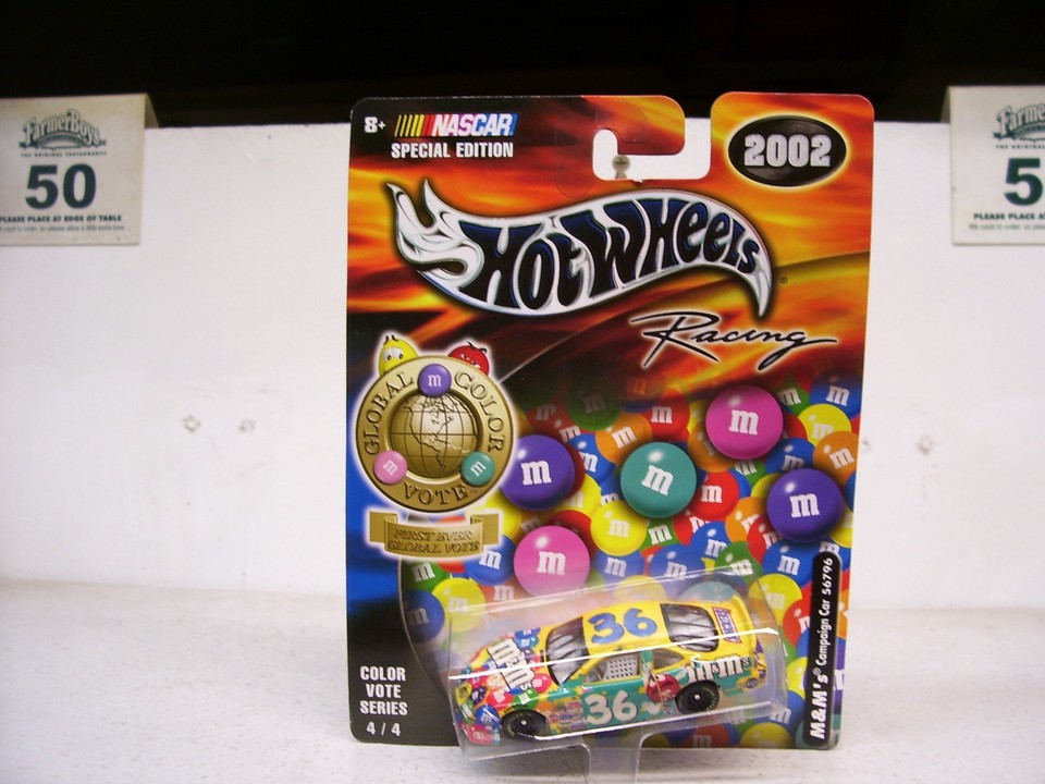 2002 1/64 #36 KENNY SCHRADER M AND M'S GLOBAL COLOR VOTE MATTEL PONTIAC ...