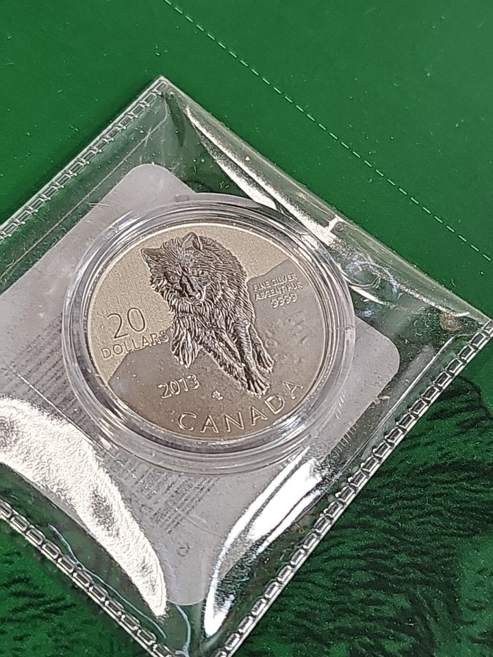 2013 Canada $20 Wolf Commemorative .9999 Fine 20 Silver coin dollar | eBay