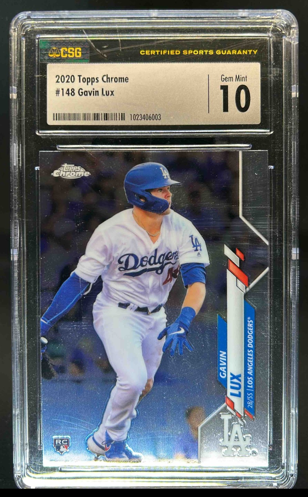 2020 Topps Chrome Gavin Lux Rookie RC #148 Dodgers CSG 10 | eBay