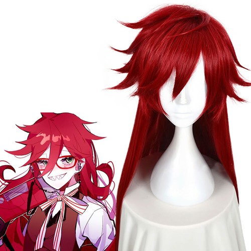 Kuroshitsuji Grell Sutcliff Red Cosplay Party wig | eBay