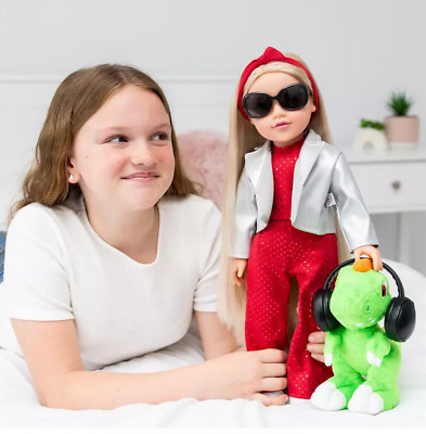 DesignaFriend Connie Doll with Outfit (18inch / 46cm) & Trevor Dinosaur ...