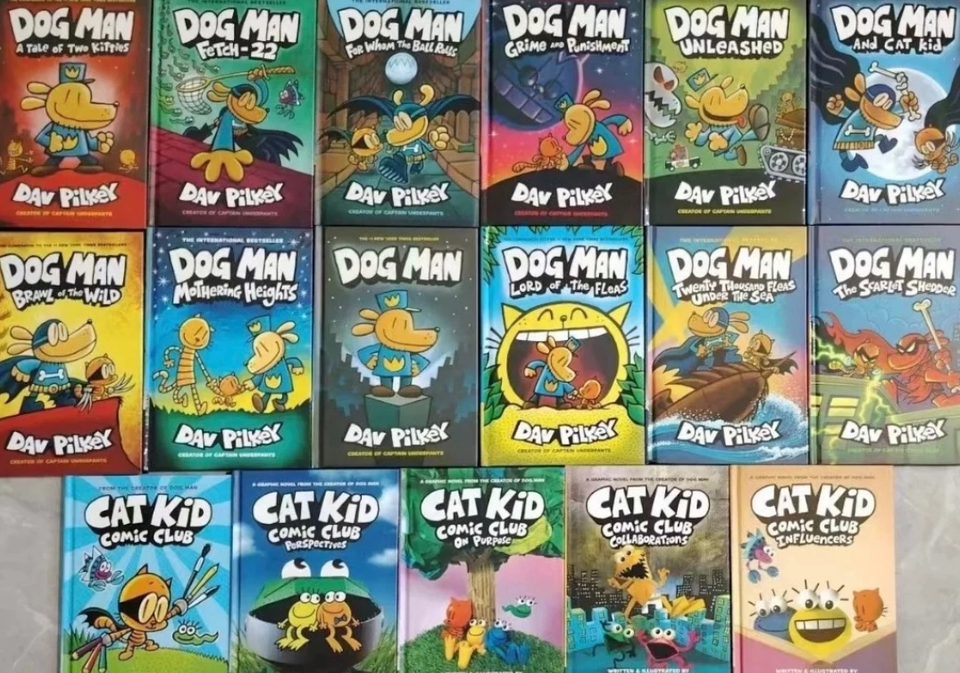 Dog Man Series 1-18 books Set dogman Children's Collection by Dav ...