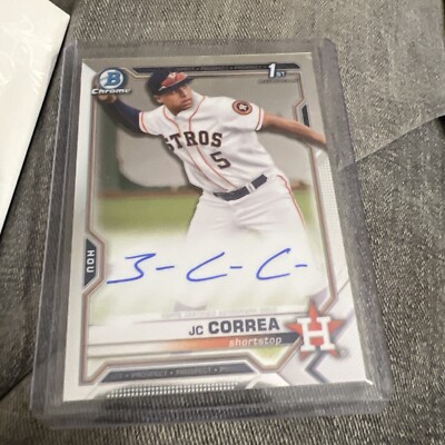 JC Correa 1st Auto #CPA-JCO 2021 Bowman Chrome Houston Astros Prospect ...
