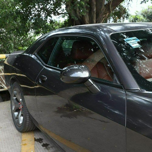 For 2009-20 Dodge Challenger Carbon Fiber Black Side Rear View Mirror ...