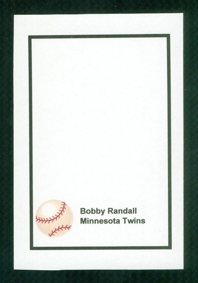 #0631, 4" x 6" Photo Card, Signed-Autographed, Bobby Randall, Minnesota ...
