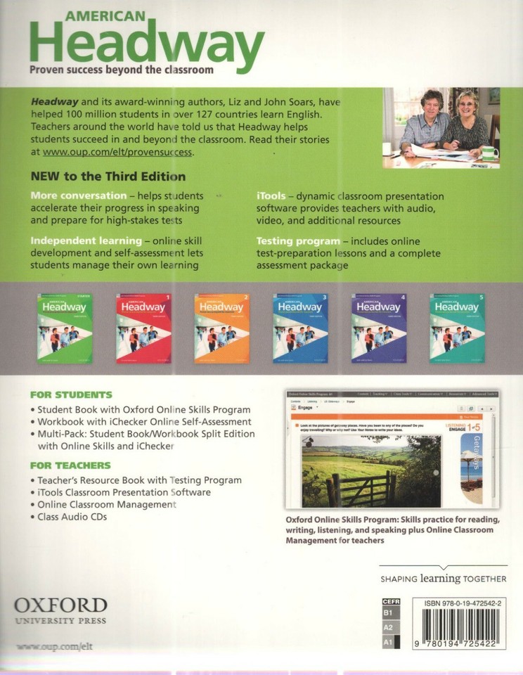 AMERICAN Headway STARTER Student Book with Oxford Online Skills Program ...