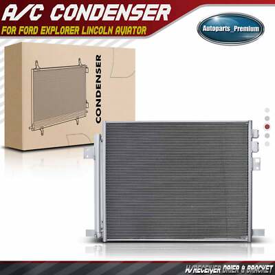 A/C AC Condenser with Receiver Drier for Ford Explorer Lincoln Aviator ...