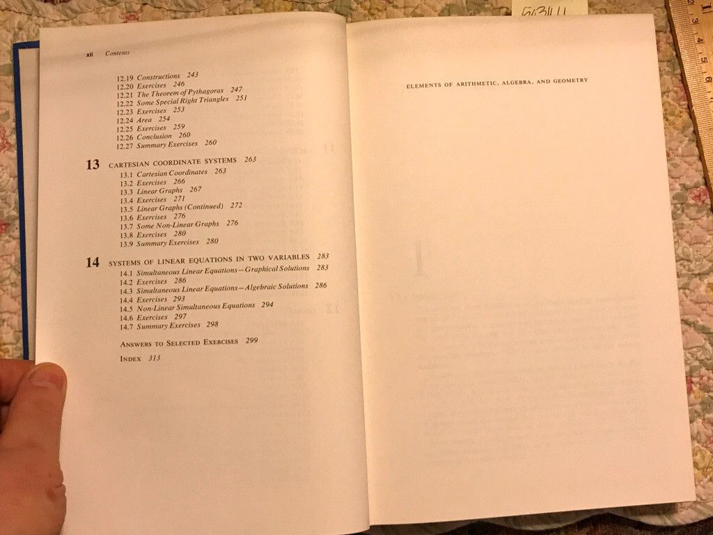 William Forman 1972 Elements of Arithmetic Algebra Geometry * Math ...
