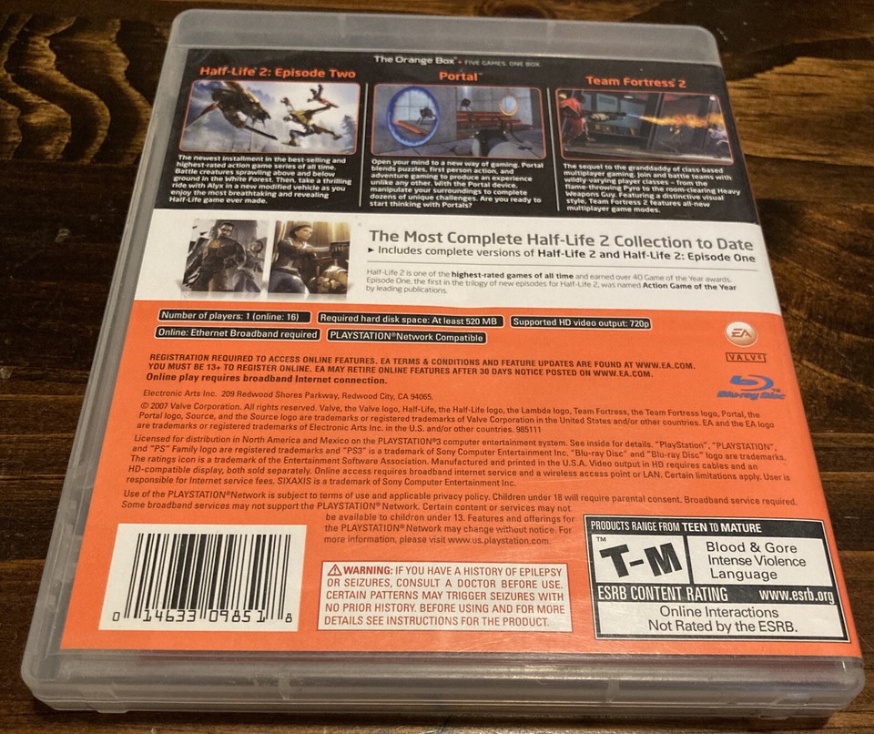 The Orange Box (Sony PlayStation 3 2004) PS3 Complete CIB 14633098518 ...