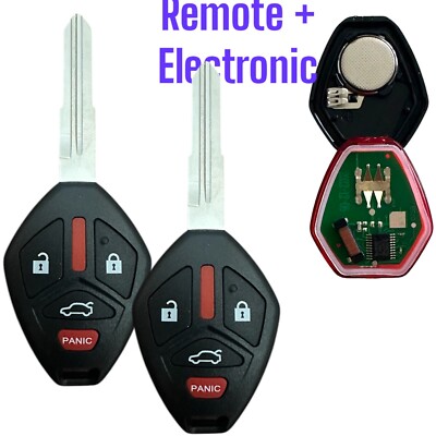 2 Replacement For 2006 2007 Mitsubishi Eclipse Key Fob Remote Key | eBay