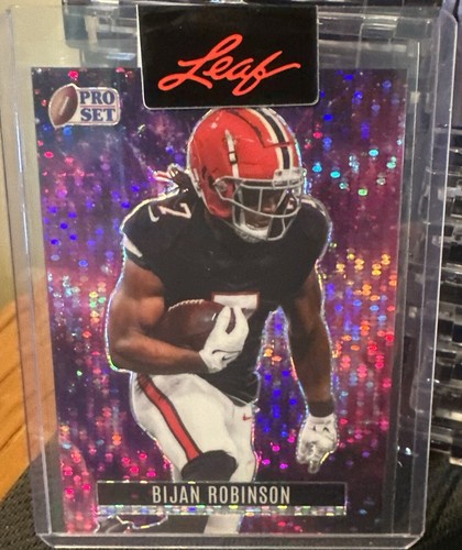 Bijon Robinson 2023 Leaf Pro Set Metal Rookie Purple Mojo Pre-Prod ...