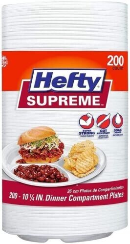Hefty Supreme 3-Section Foam Plate (200 ct.) - Pack Of 1 13700012723 | eBay