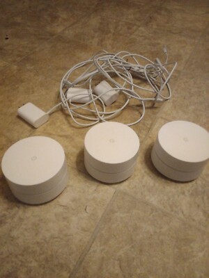 3 pack Used Google Wifi Model AC-1304 Whole Home Mesh Wi-Fi System | eBay