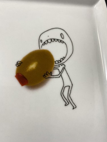 CB2 Oliver Appetizer Plate Olive 2009 Rectangle Snack Crate & Barrel | eBay