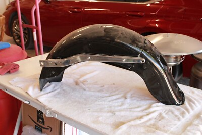 Harley Panhead/Shovelhead FL/FLH Electa Glide Rear Fender with Struts ...