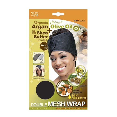 Qfitt Argan Olive Oil Shea Butter Double Mesh Wrap Adjustable #811 ...