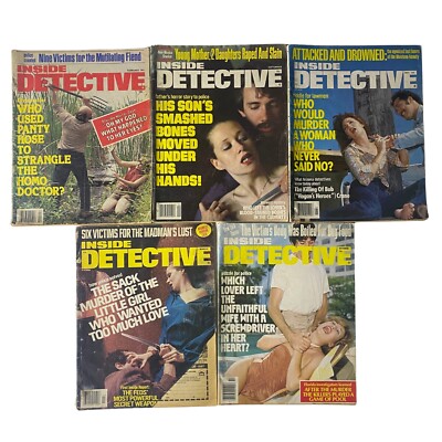 Lot of 5 1980s Inside Detective Magazine | eBay