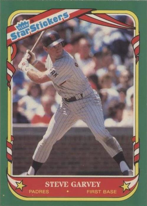 1987 Fleer Star Stickers - Steve Garvey #46 for sale online | eBay