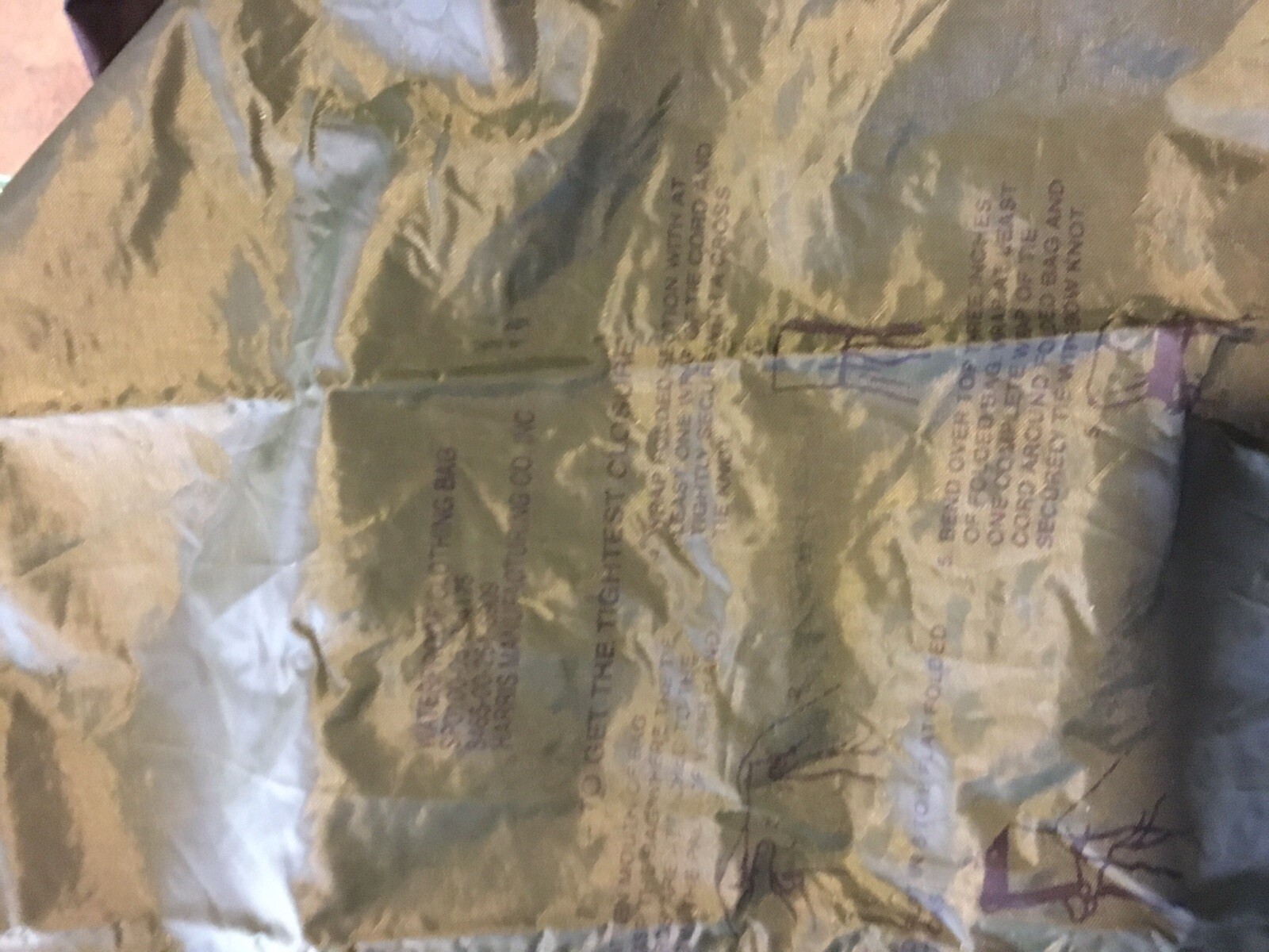 Harris Manufacturing Waterproof Clothing Bag 8465-00-261-6909 - 2 Bags ...