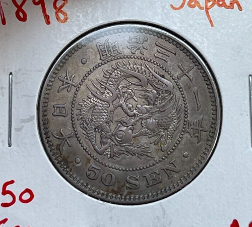 Yr 31 (1898) Japan 50 Sen - Silver | eBay
