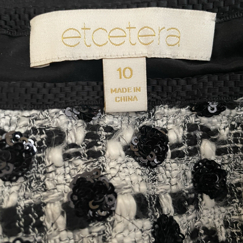 Etcetera Tweed Beaded Pencil Skirt Size 10 Office | eBay