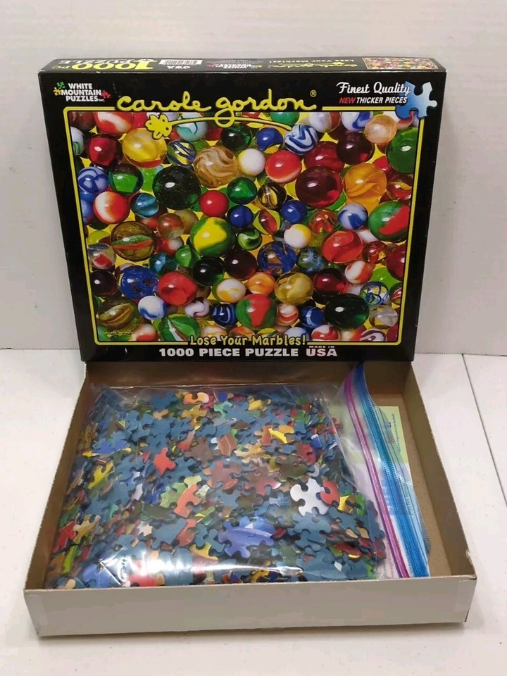 Carol Gordon Lose Your Marbles White Mountain Puzzle 1000 Pieces PS3 | eBay
