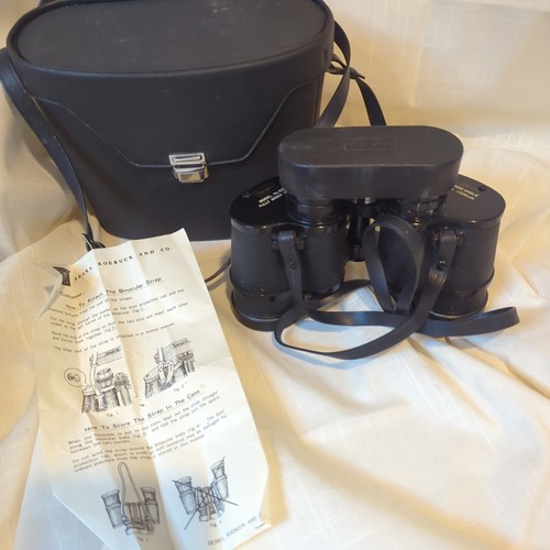 VTG Sears Amber Coated Binoculars #6212 Extra Wide Angle 1000 Yards ...