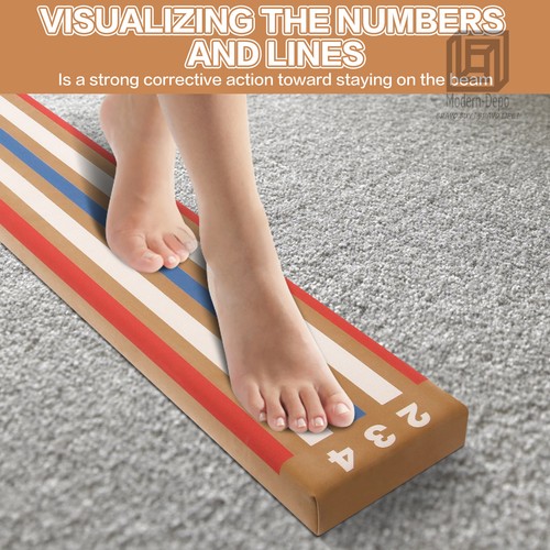 8ft Laser Balance Beam Folding Floor Gymnastics Equipment for Kids ...