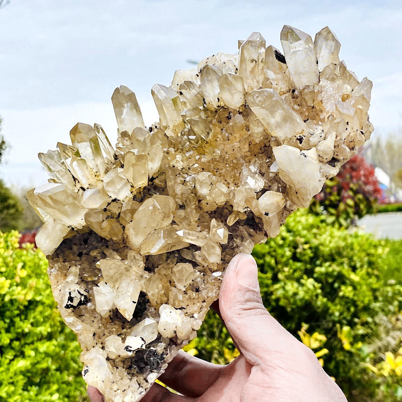 5.55LB Natural crystal clusters quartz crystal mineral specimens Reiki ...