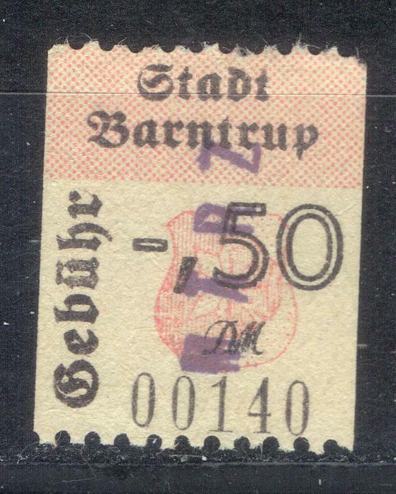 Germany local revenue Barntrup fiscal Stempelmarke | eBay