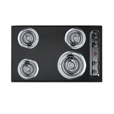 Summit Appliance Coil Electric Radiant Built-In Cooktop 30" 4-Elements ...