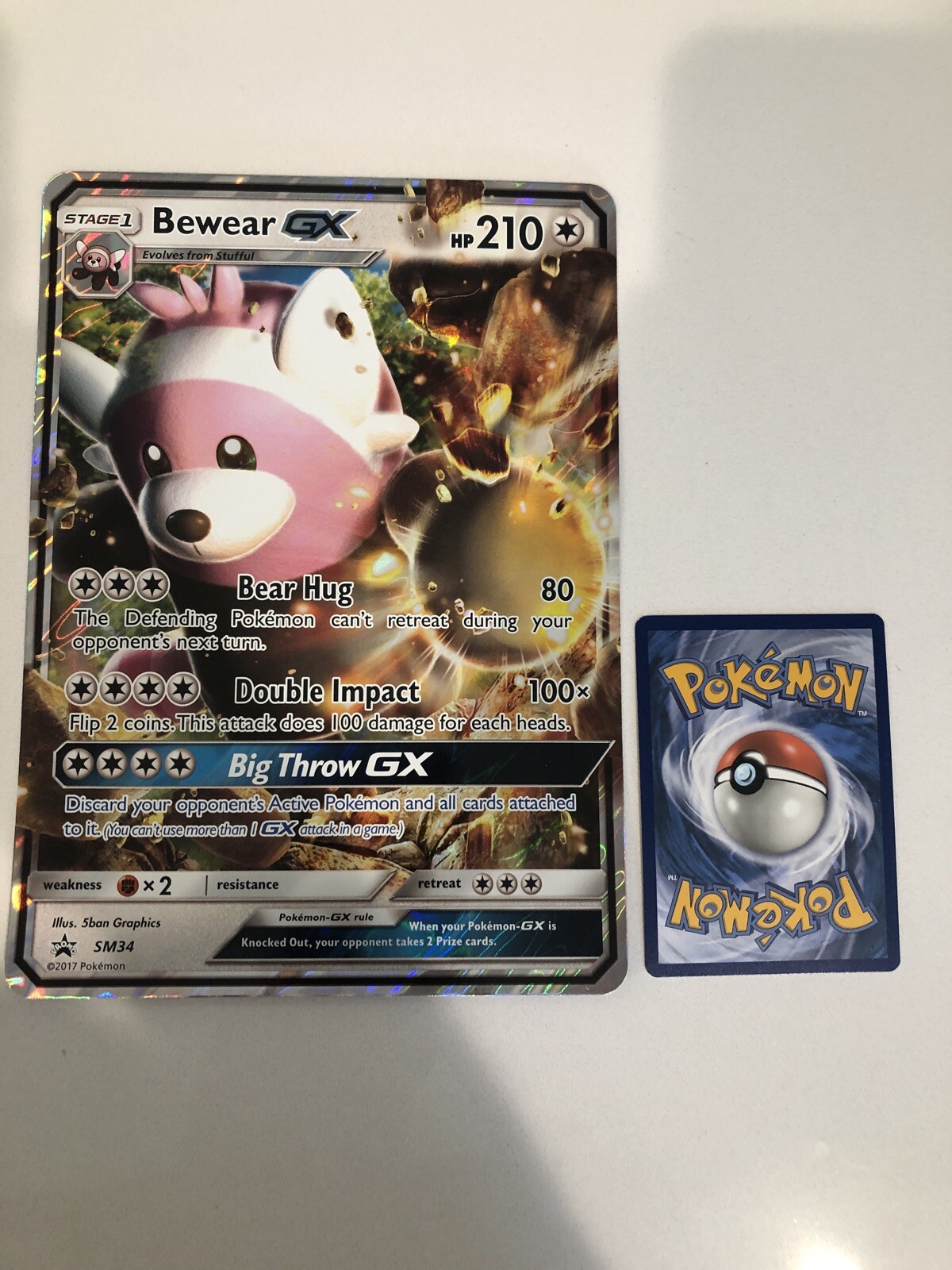 Bewear Gx Jumbo Card SM34. Black Star Promo. | eBay